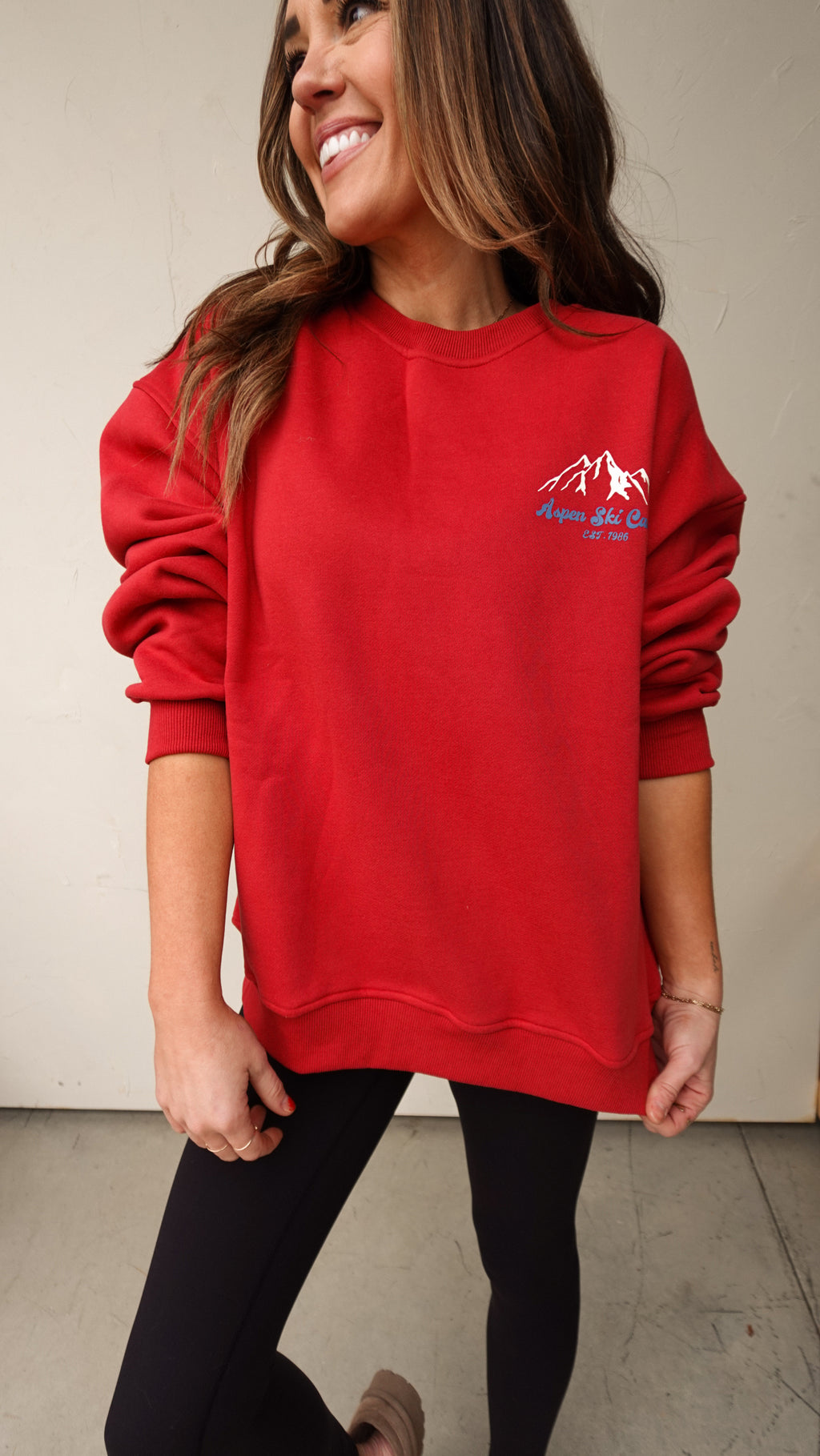 Red Aspen Ski Camp Crewneck Sweatshirt – COCO The Shop